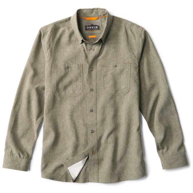 Orvis Tech Chambray L/S Work Shirt - Tarragon - Fin & Game